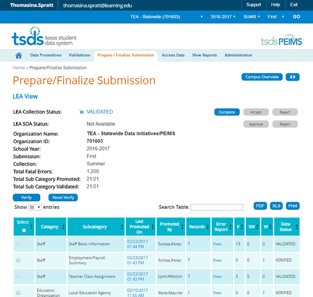 Tour the New PEIMS | TSDS